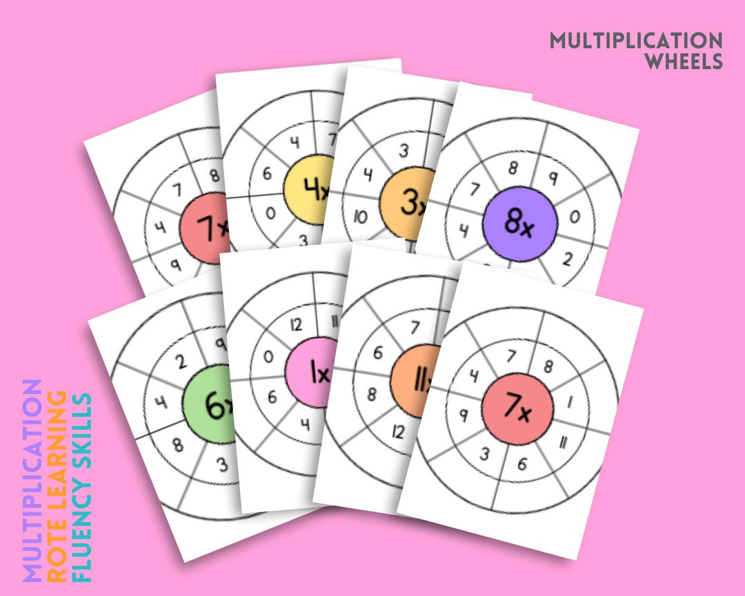 Multiplication Wheels Worksheet Digital Download Fun Times Tables ...