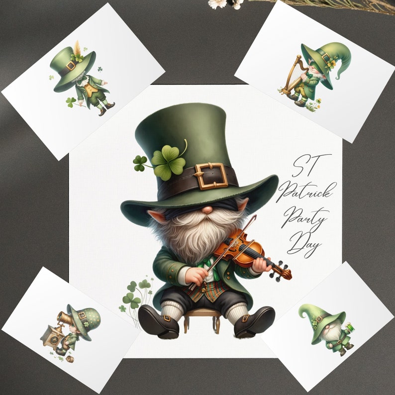 ST Patrick Bundle 350 Png,lucky Gnomes St ,patrick's Day Clipart ...