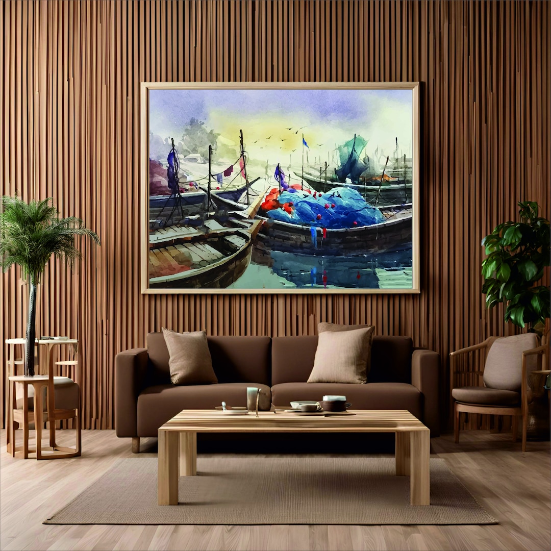 PRINTABLE Sea Portrait Boat Print Water Color Painting Instant Digital ...