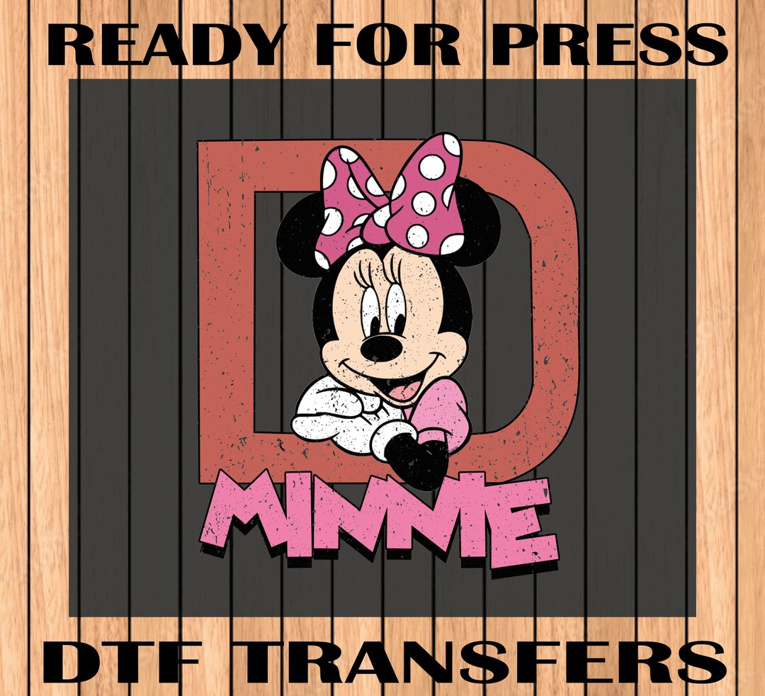 Minnie Mouse Dtf Transfers, Heat Press Ready to Press, Minnie Direct to ...