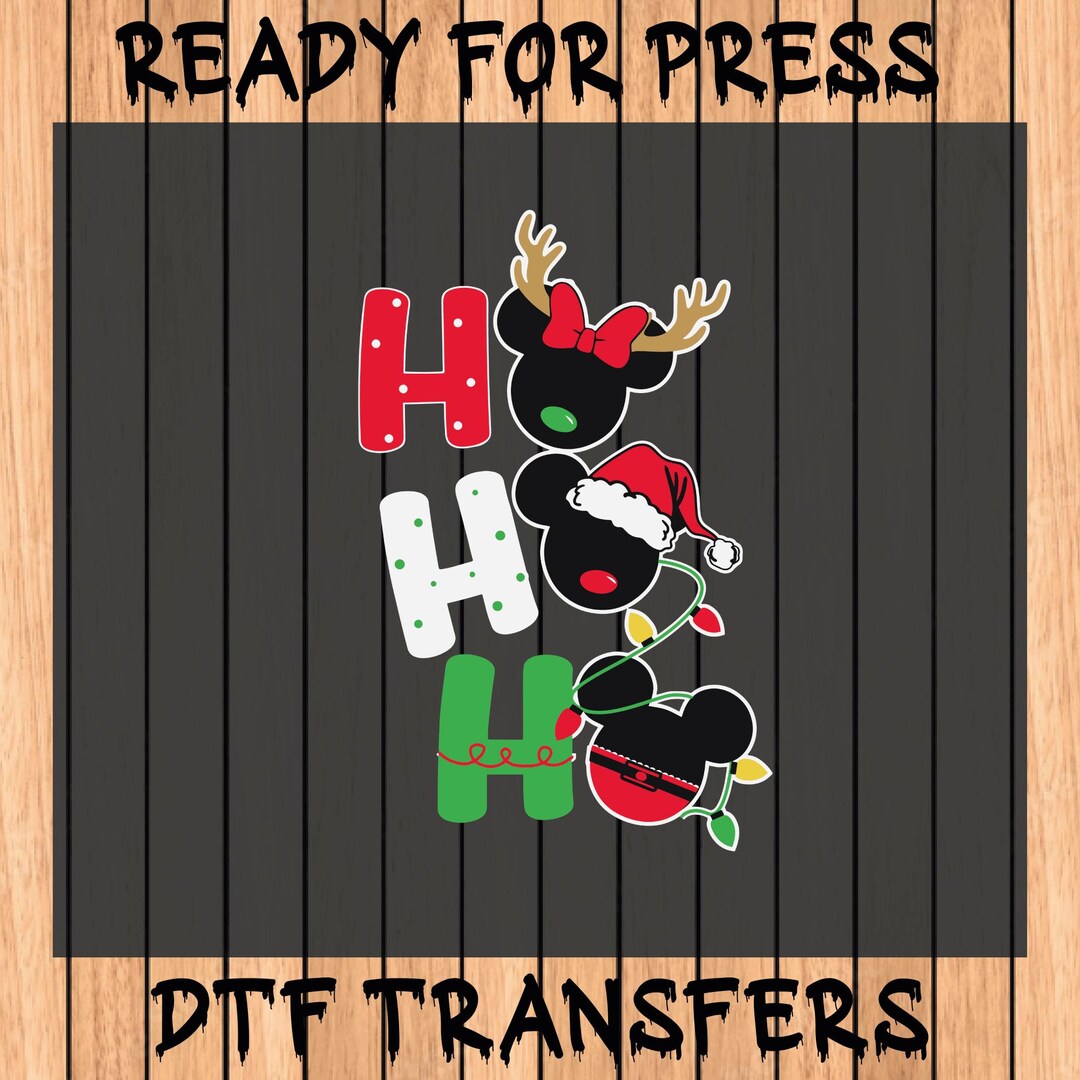 Disney Ho Ho Ho Christmas Ready to Press, Christmas Castle Dtf, Disney ...