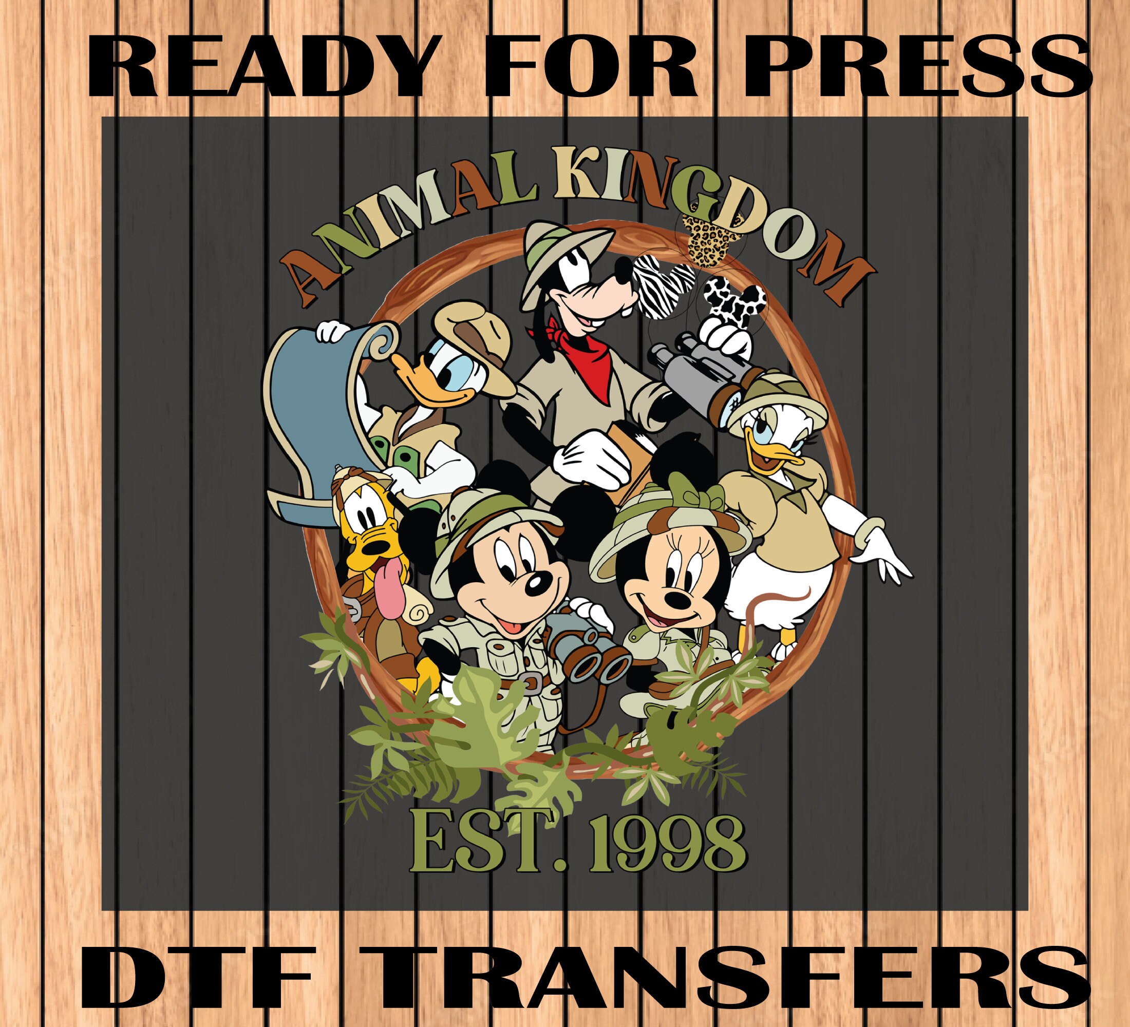 Animal Kingdom Trip 2024 Ready to Press, Est 1908 Dtf Transfers, Animals is in the Animal ...