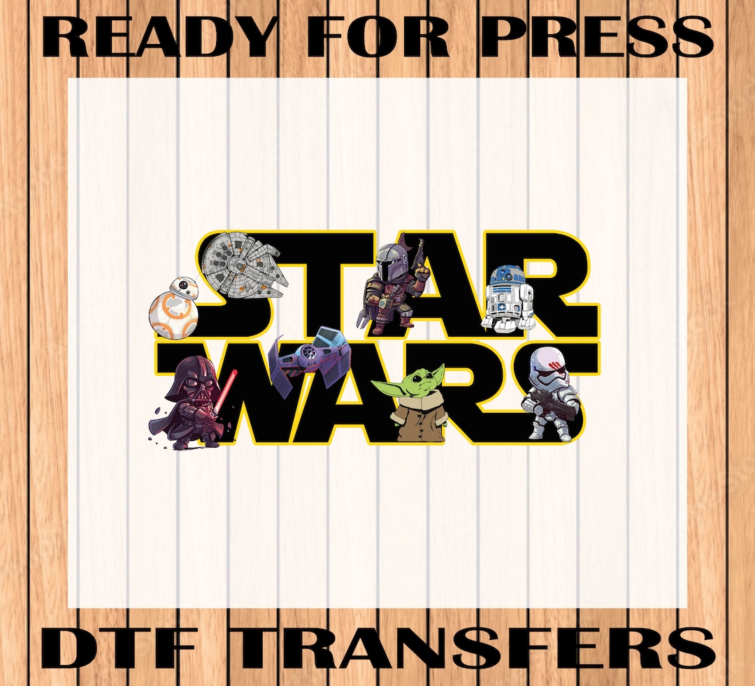 Star Wars Ready to Press, Star Wars Dtf Transfers, Star Wars Dtf, Star ...