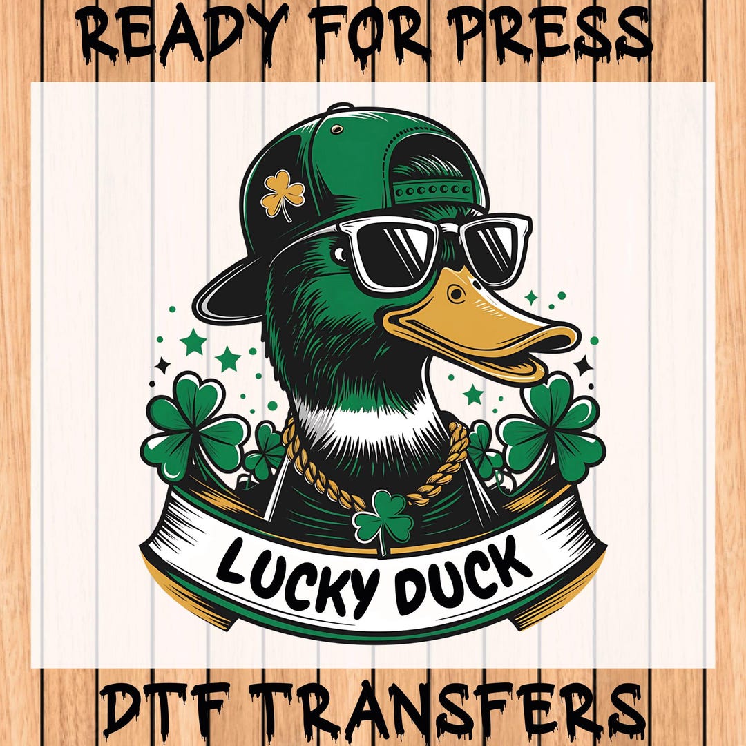 Lucky Duck Ready To Press, Duck St Patricks Day Ready To Press, St ...