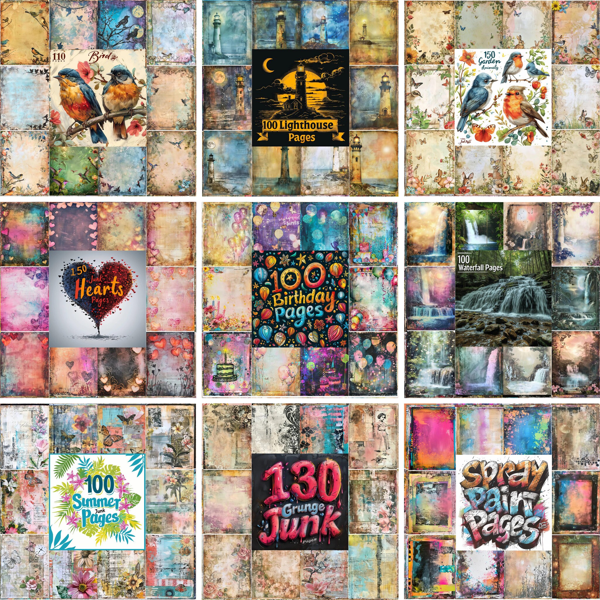 5000+ Junk Journal Pages Bundle, Printable Pages Bundle of Bundles Junk ...