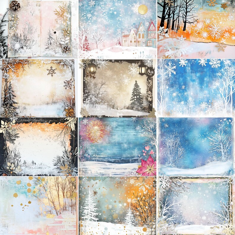 140 Winter Junk Journal Pages, Printable Winter Snow Journal Kit, Cold ...