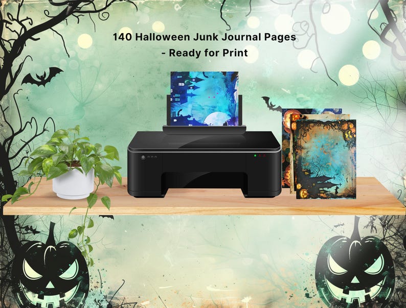 140 Halloween Junk Journal Pages, Printable Halloween Scary Journal Kit ...