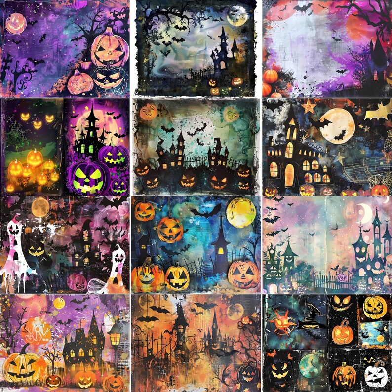 140 Halloween Junk Journal Pages, Printable Halloween Scary Journal Kit ...