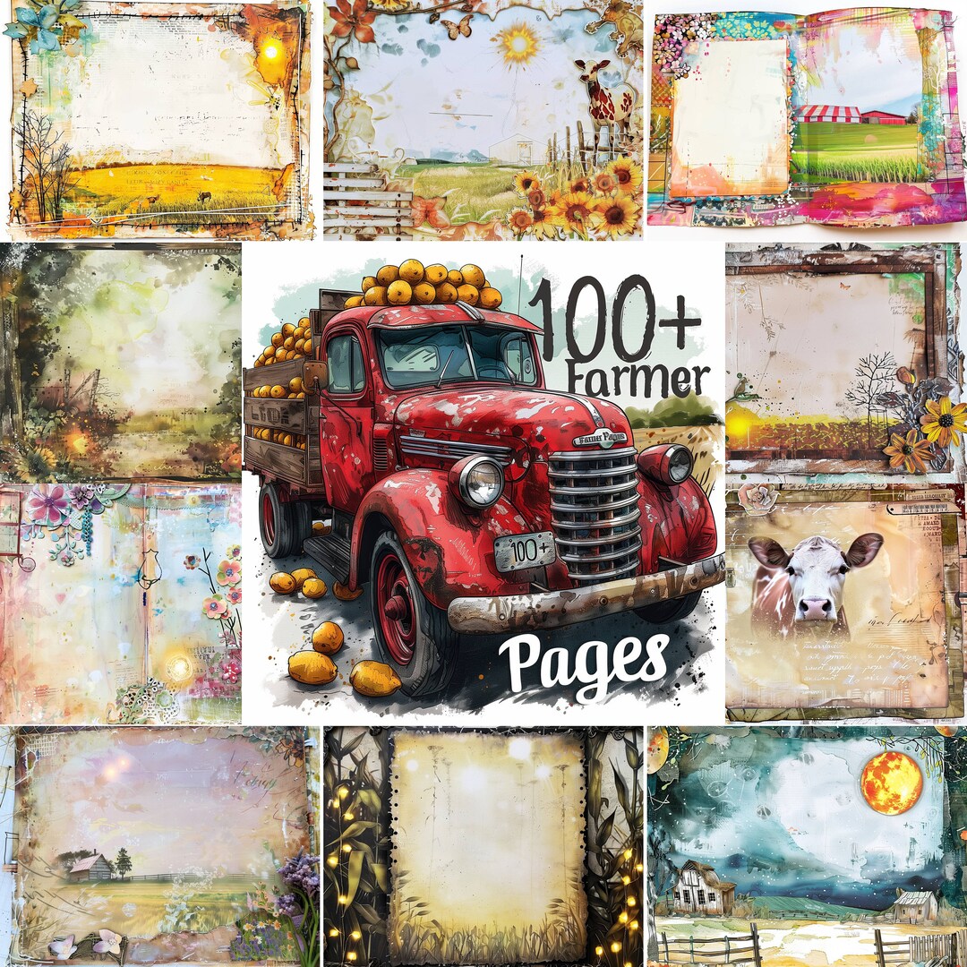 100+ Farmer Junk Journal Pages, Printable Farming Journal Kit, Journal ...