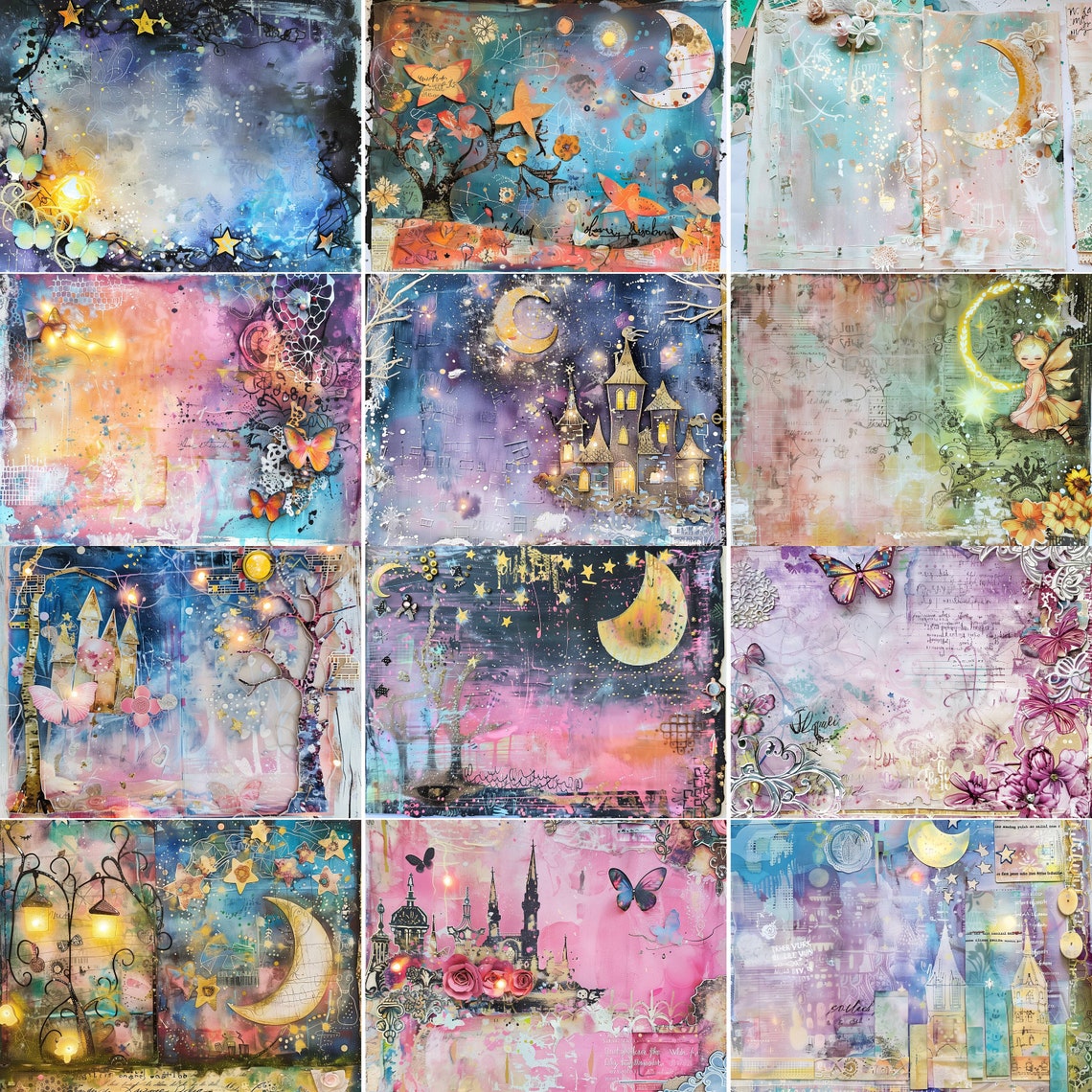100 Whimsical Junk Journal Pages, Printable Whimsical Journal Kit ...