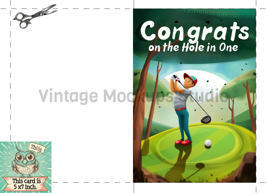 Congrats on the Hole in One Golf Card Printable Card, Instant Download ...