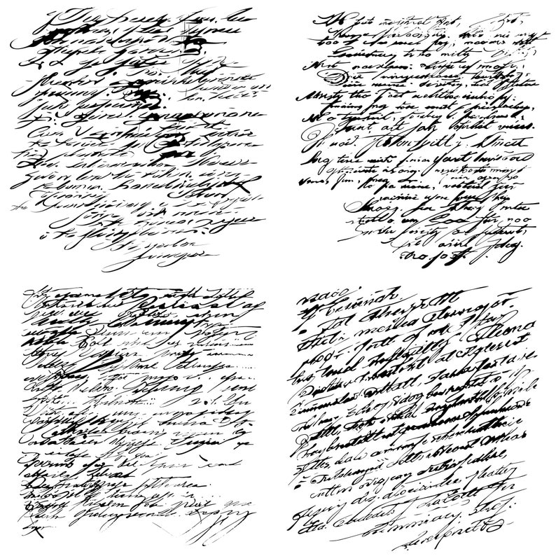 30 Old Handwriting Overlays for Junk Journals, 19th Century ...