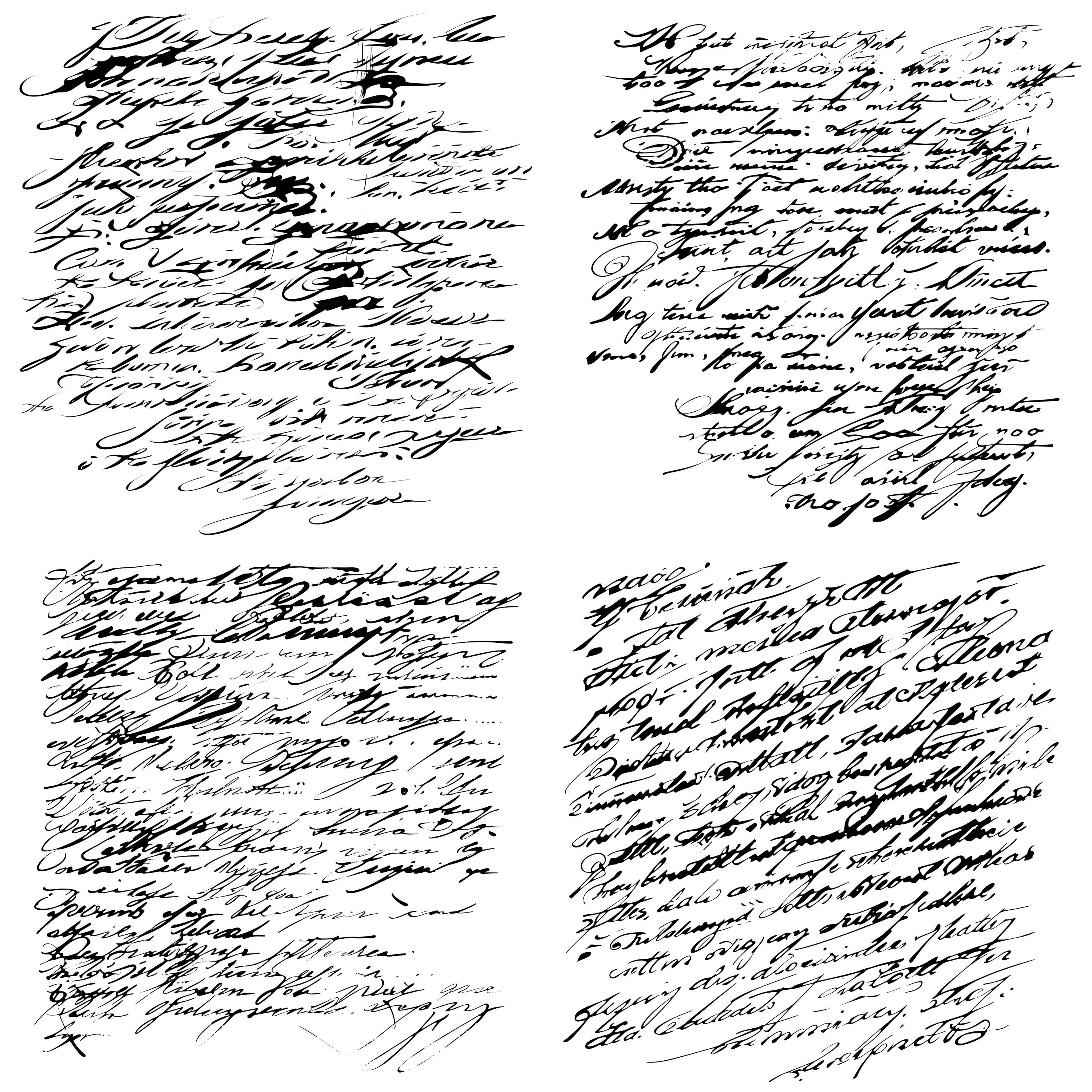 30 Old Handwriting Overlays for Junk Journals, 19th Century ...