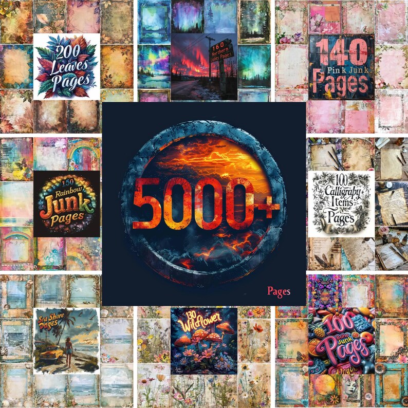 5000+ Junk Journal Pages Bundle, Printable Pages Bundle of Bundles Junk ...