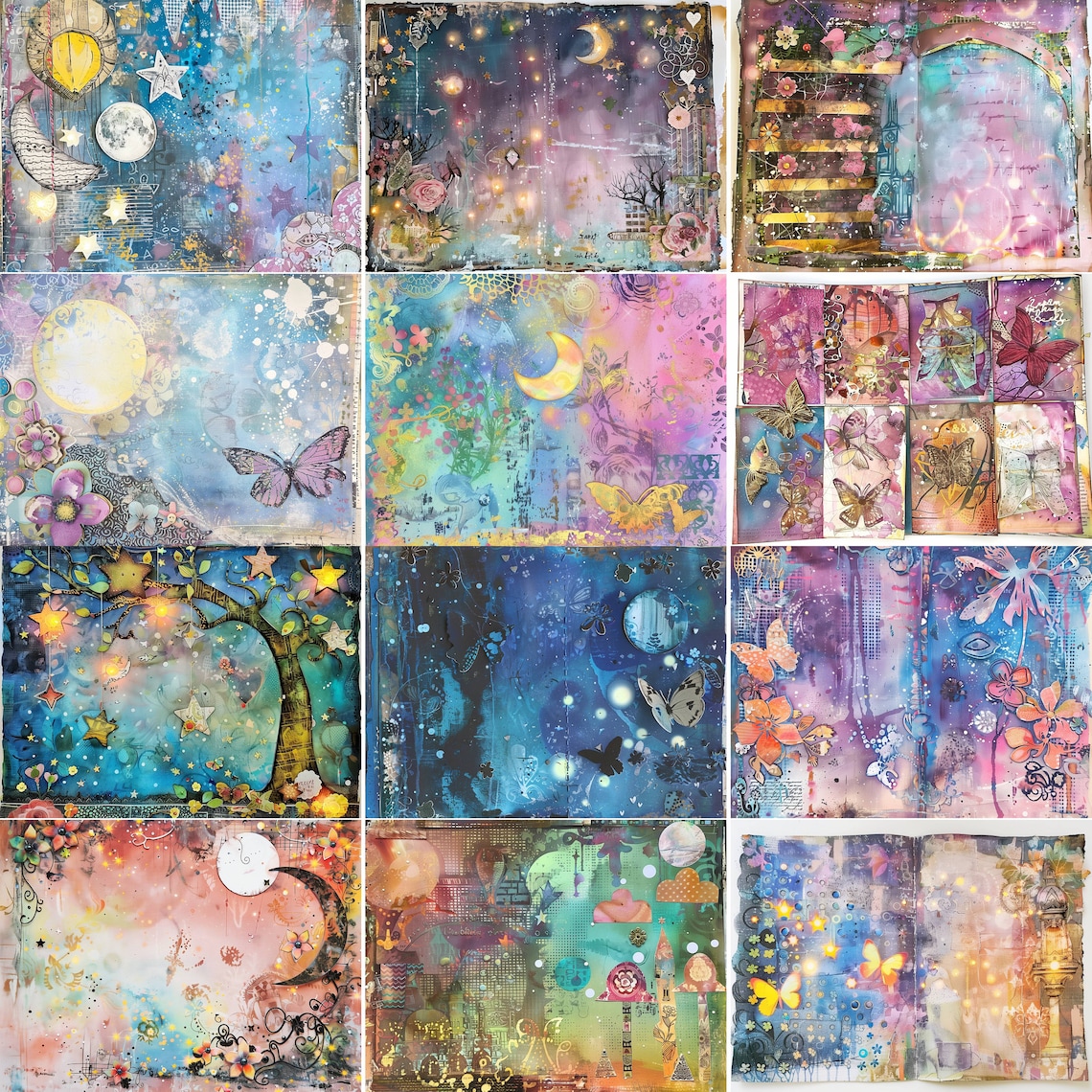 100 Whimsical Junk Journal Pages, Printable Whimsical Journal Kit ...