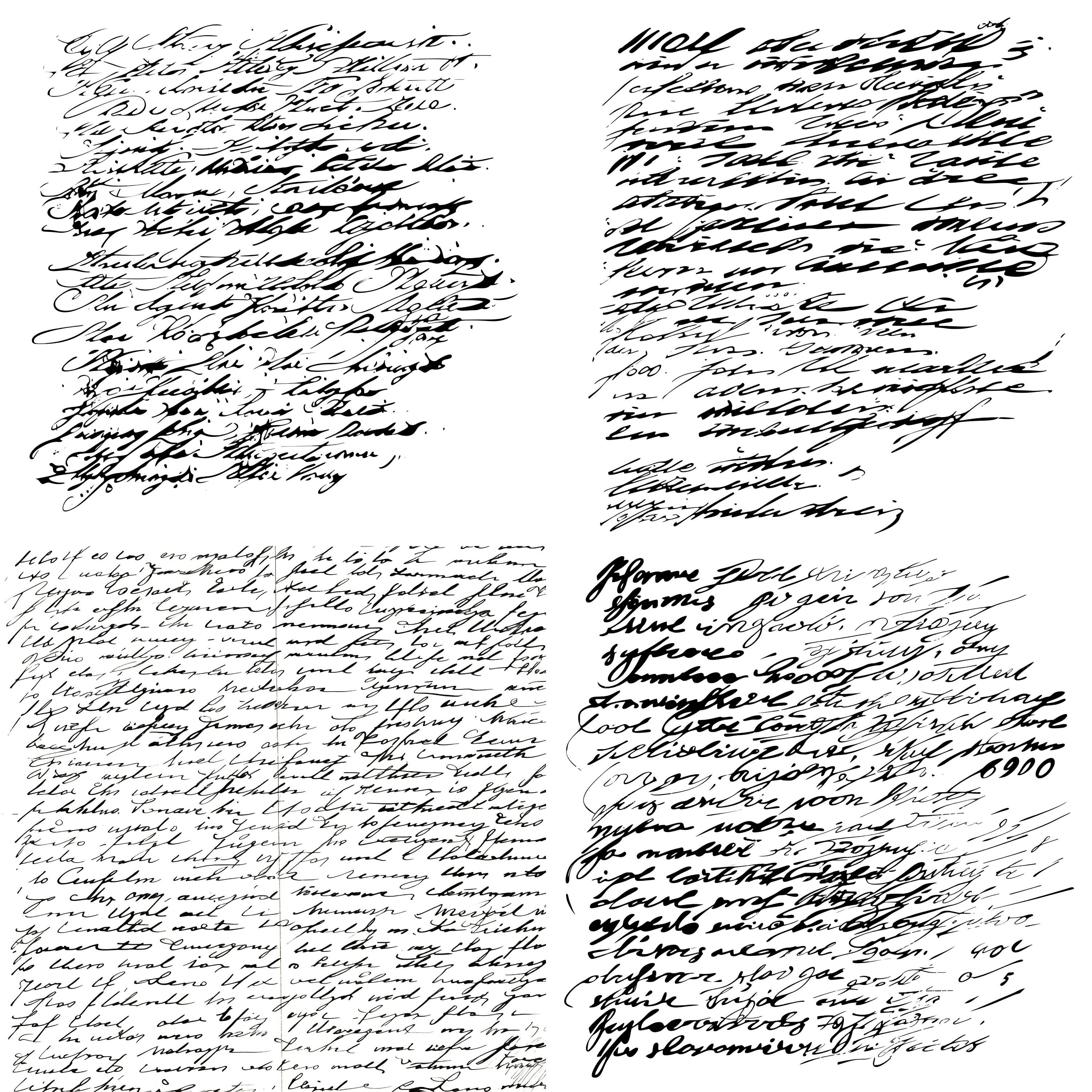 30 Old Handwriting Overlays for Junk Journals, 19th Century ...