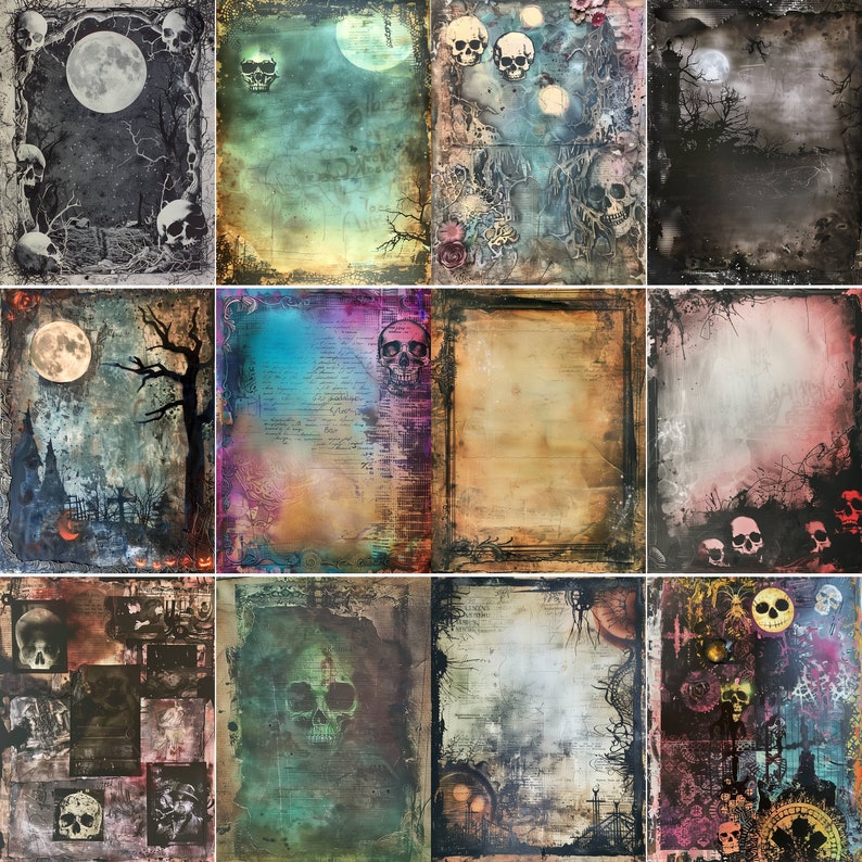 130 Horror Junk Journal Pages, Printable Horror Fright Junk Journal Kit ...
