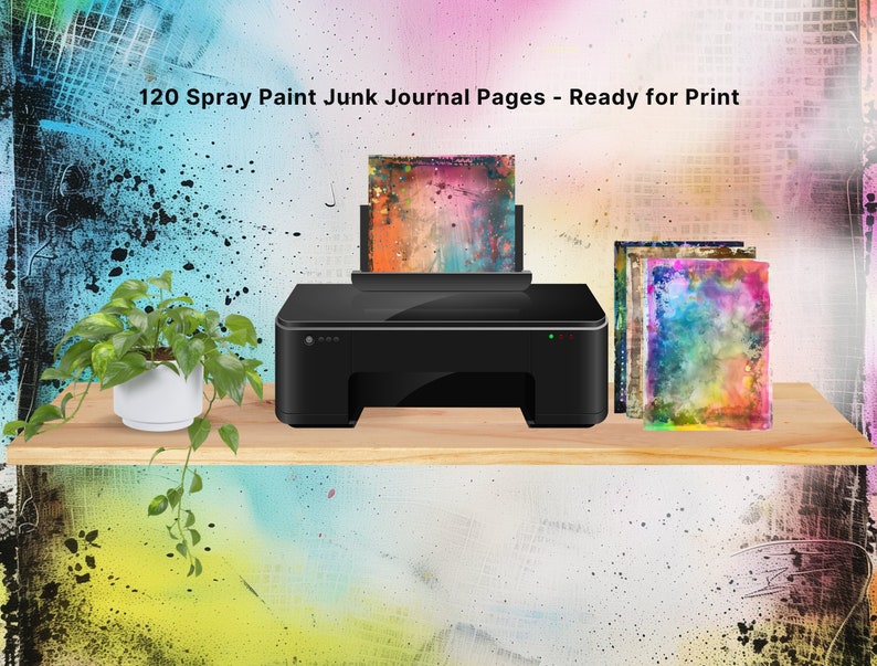 120 Spray Paint Junk Journal Pages, Printable Spraypaint Junk Journal ...
