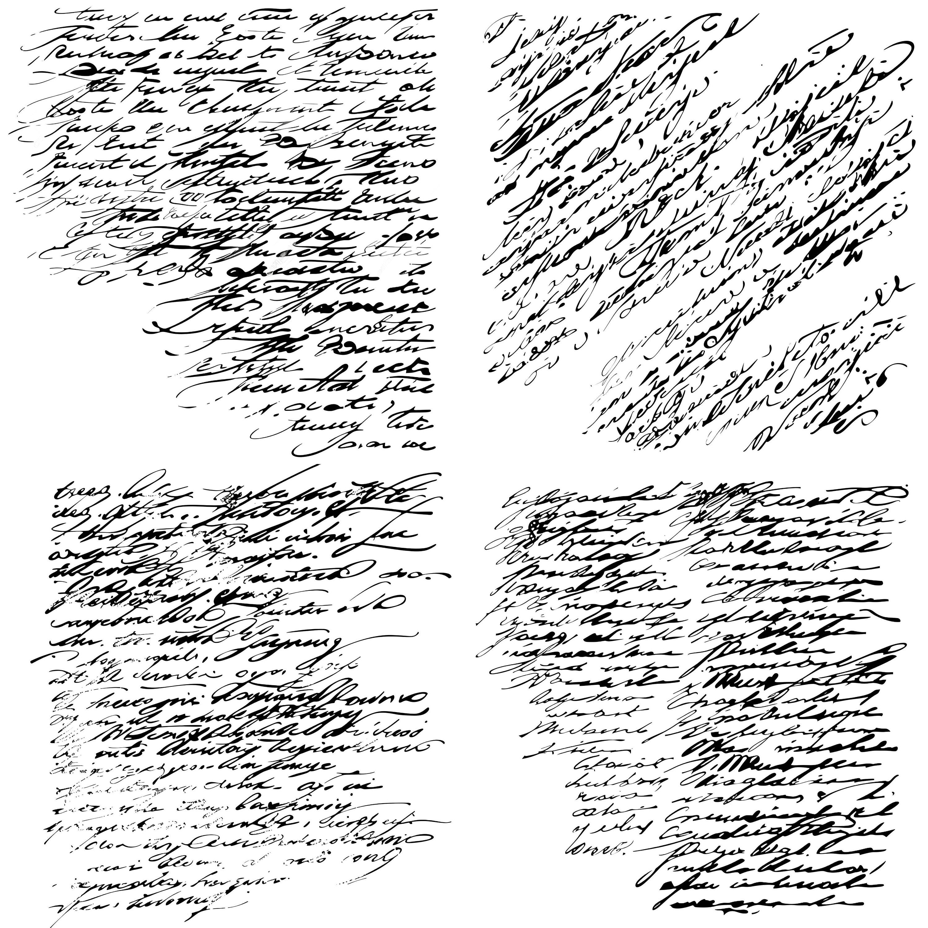 30 Old Handwriting Overlays for Junk Journals, 19th Century ...