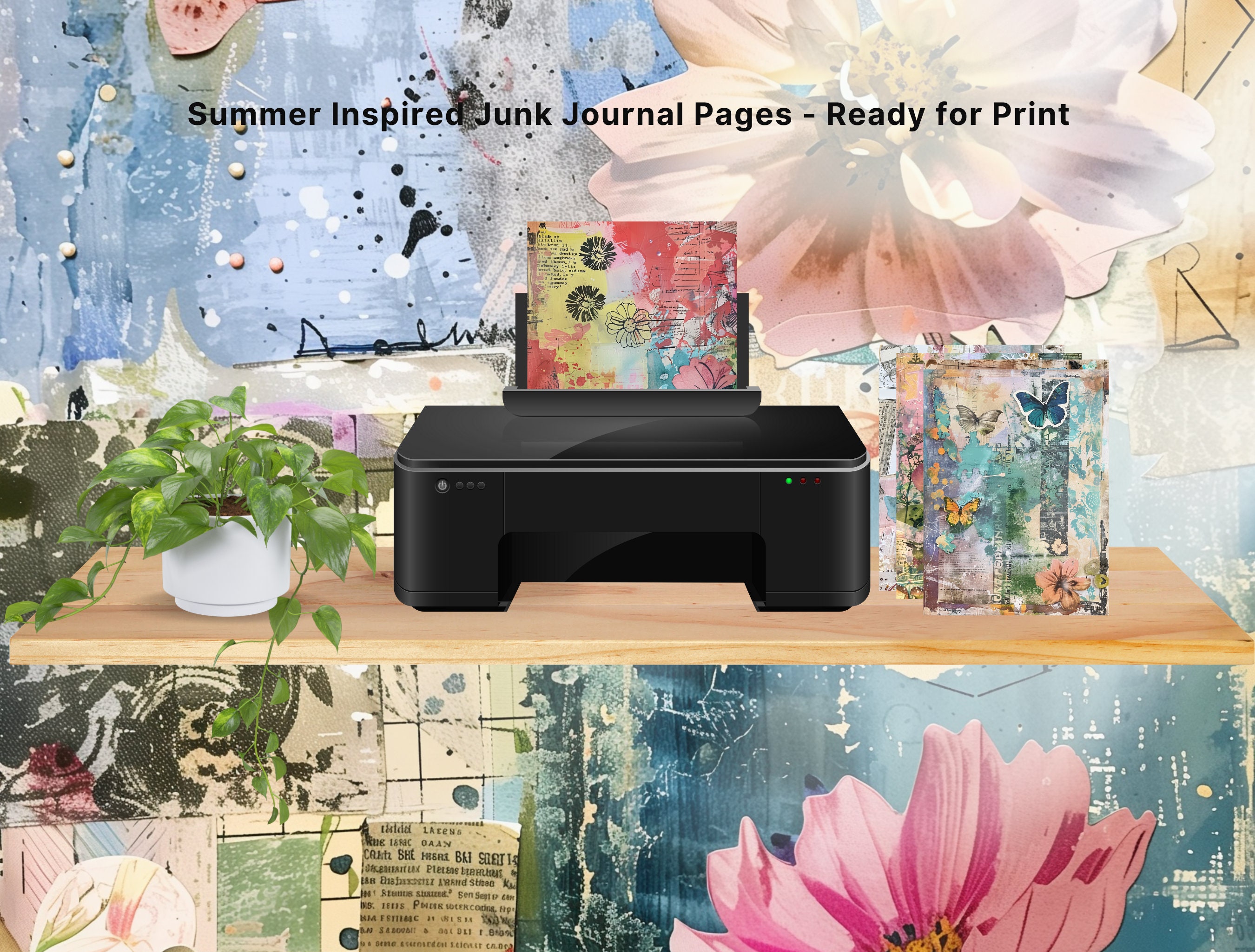 100 Summer Junk Journal Pages, Printable Summer Junk Journal, Journal ...