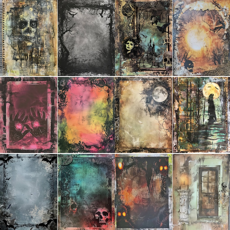 130 Horror Junk Journal Pages, Printable Horror Fright Junk Journal Kit ...