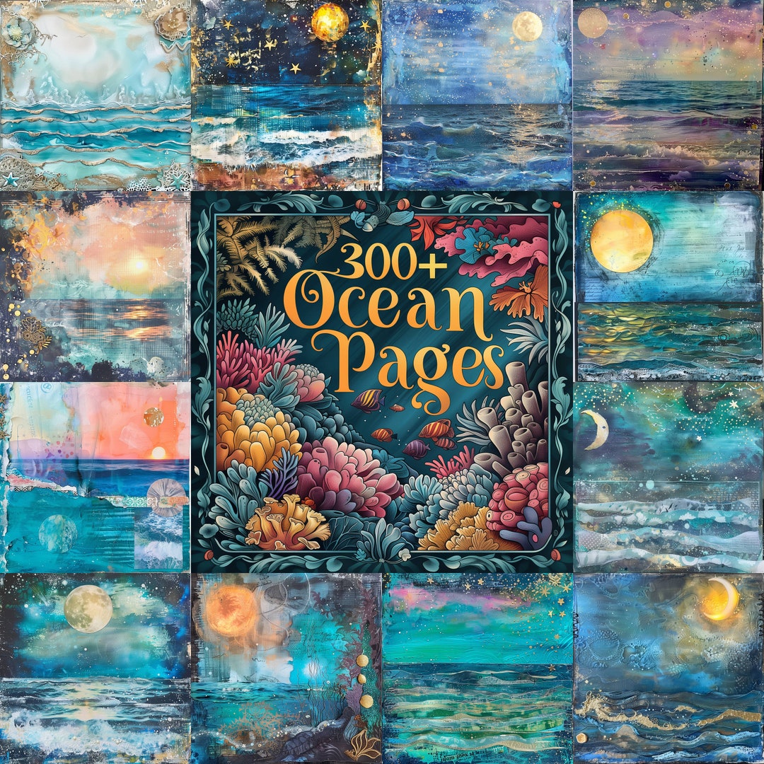 300+ Ocean Junk Journal Pages, Printable Ocean Junk Journal Kit ...