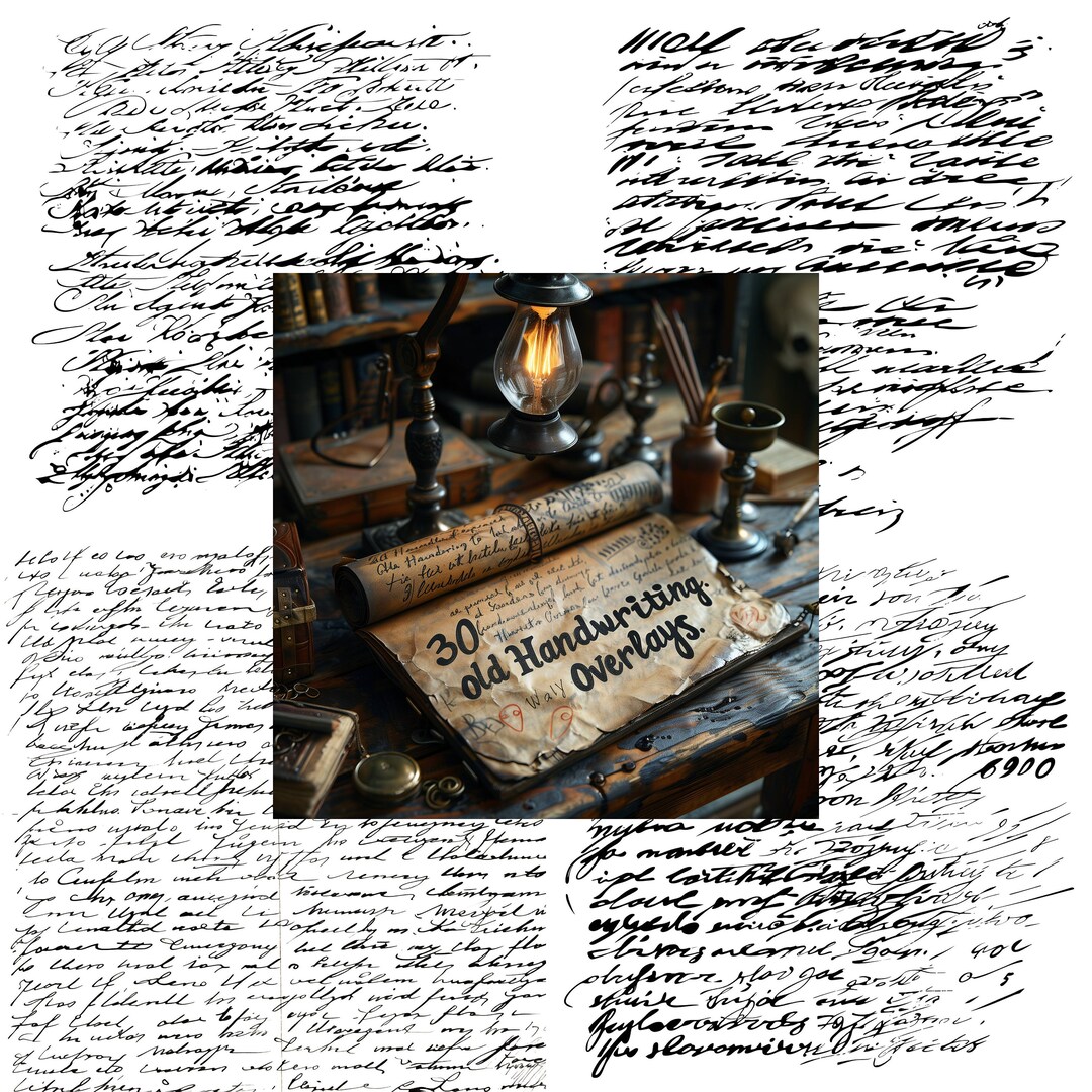 30 Old Handwriting Overlays for Junk Journals, 19th Century ...