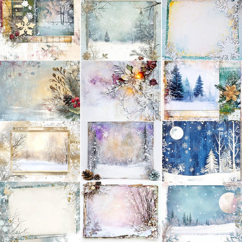 140 Winter Junk Journal Pages, Printable Winter Snow Journal Kit, Cold ...