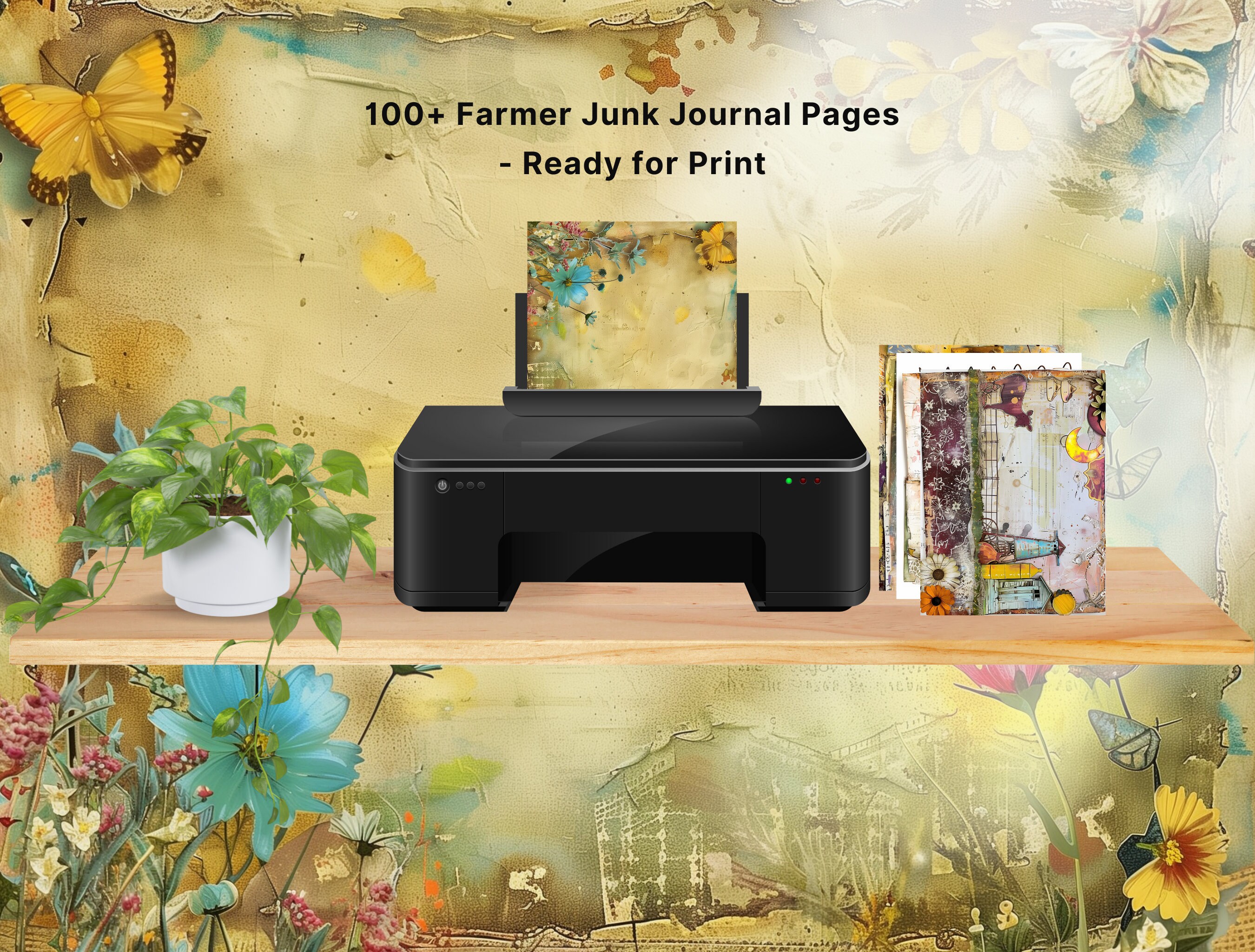 100 Farmer Junk Journal Pages, Printable Farming Journal Kit, Journal ...