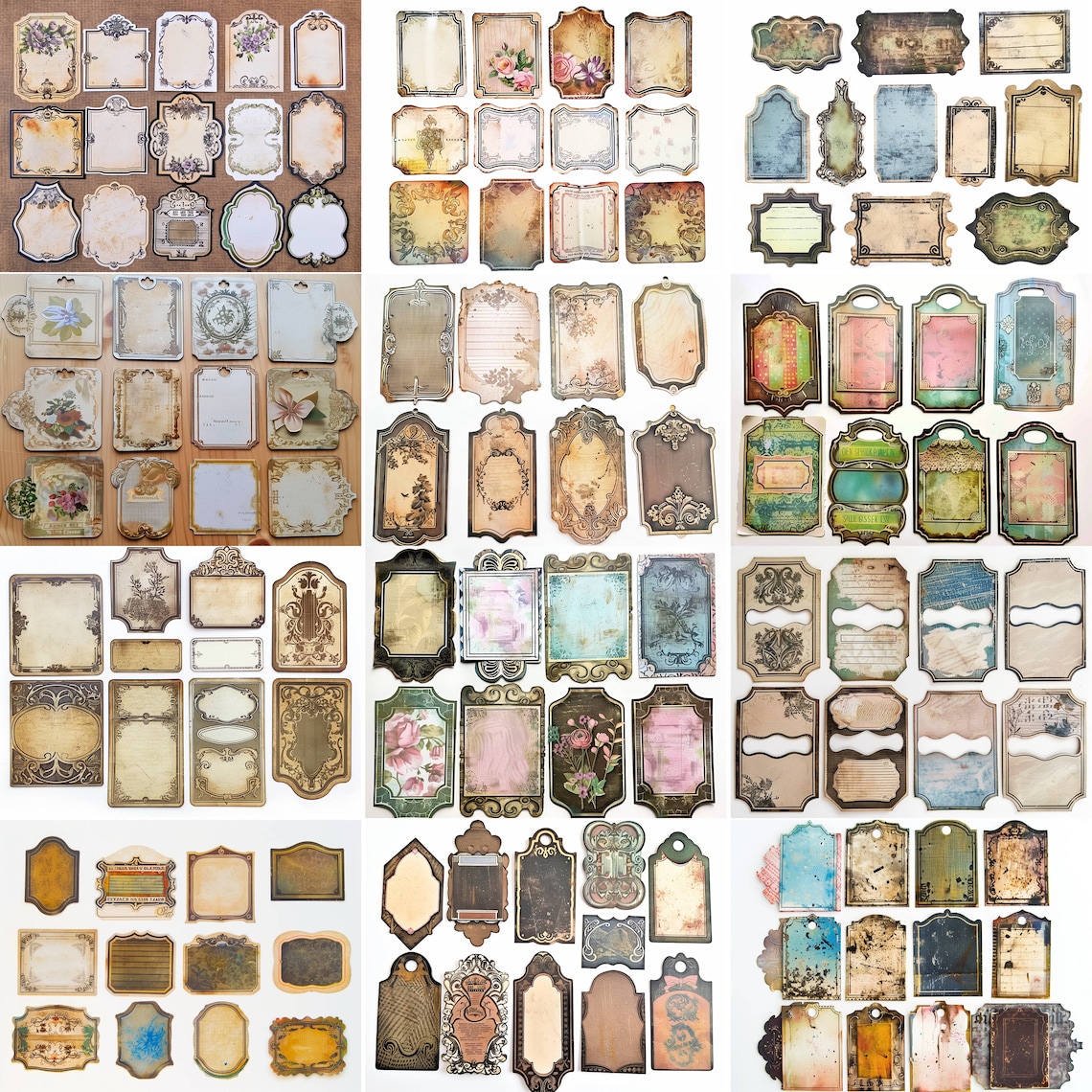 170 Labels Junk Journal Pages, Printable Vintage Labels Journal Kit ...