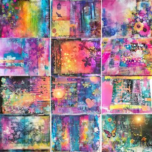 100 Colorful Junk Journal Pages, Printable Colorful Journal Kit ...