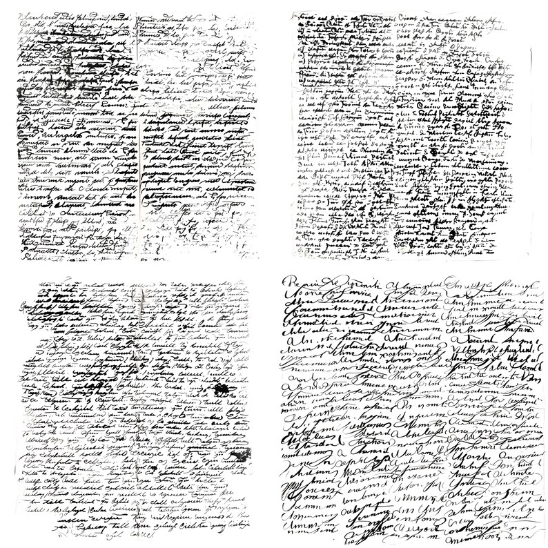 30 Old Handwriting Overlays for Junk Journals, 19th Century ...