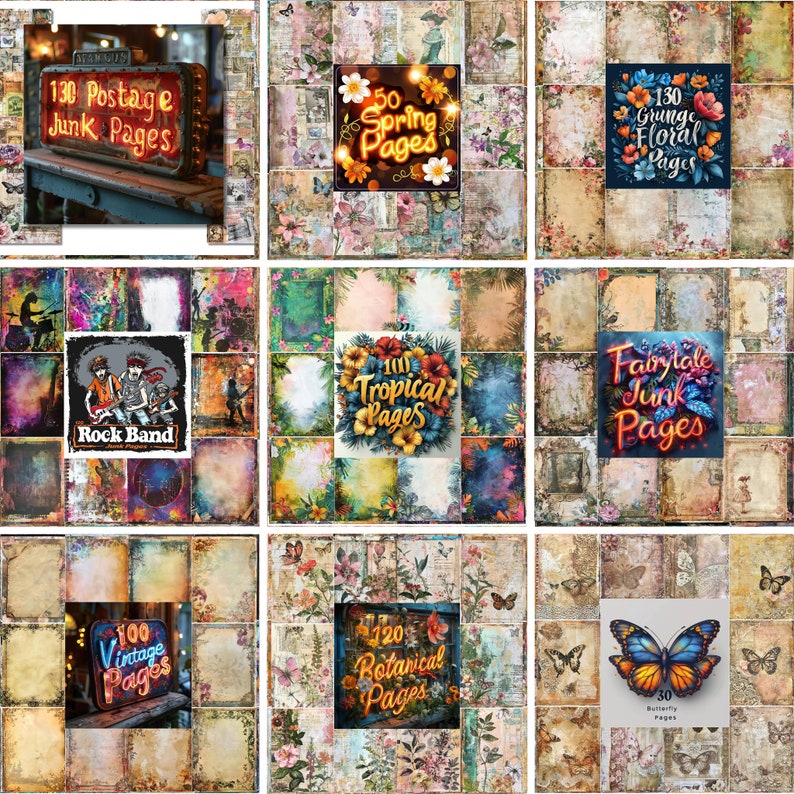 5000+ Junk Journal Pages Bundle, Printable Pages Bundle of Bundles Junk ...