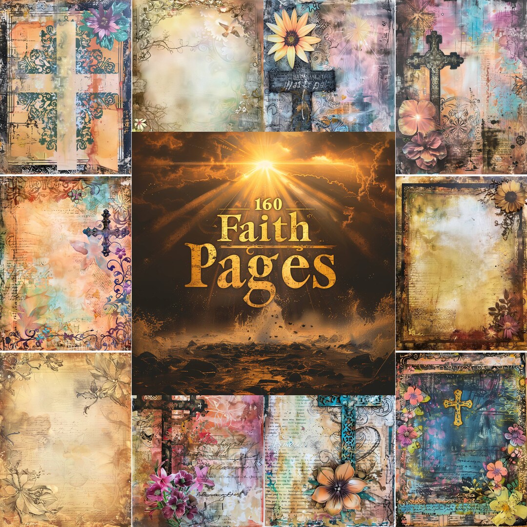 160 Faith Junk Journal Pages, Printable Belief Junk Journal Kit ...