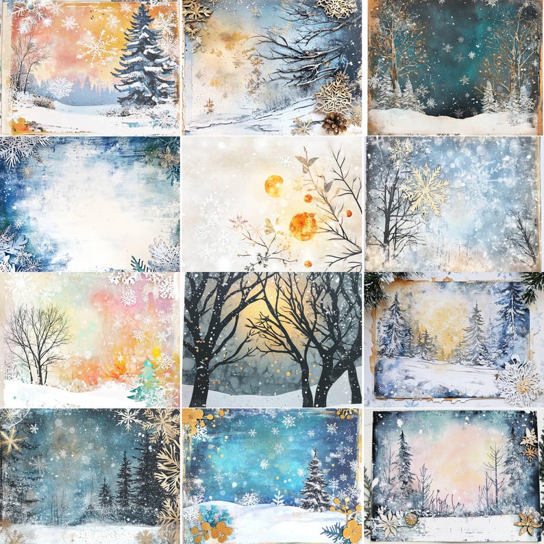 140 Winter Junk Journal Pages, Printable Winter Snow Journal Kit, Cold ...