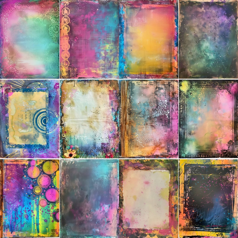 120 Spray Paint Junk Journal Pages, Printable Spraypaint Junk Journal ...