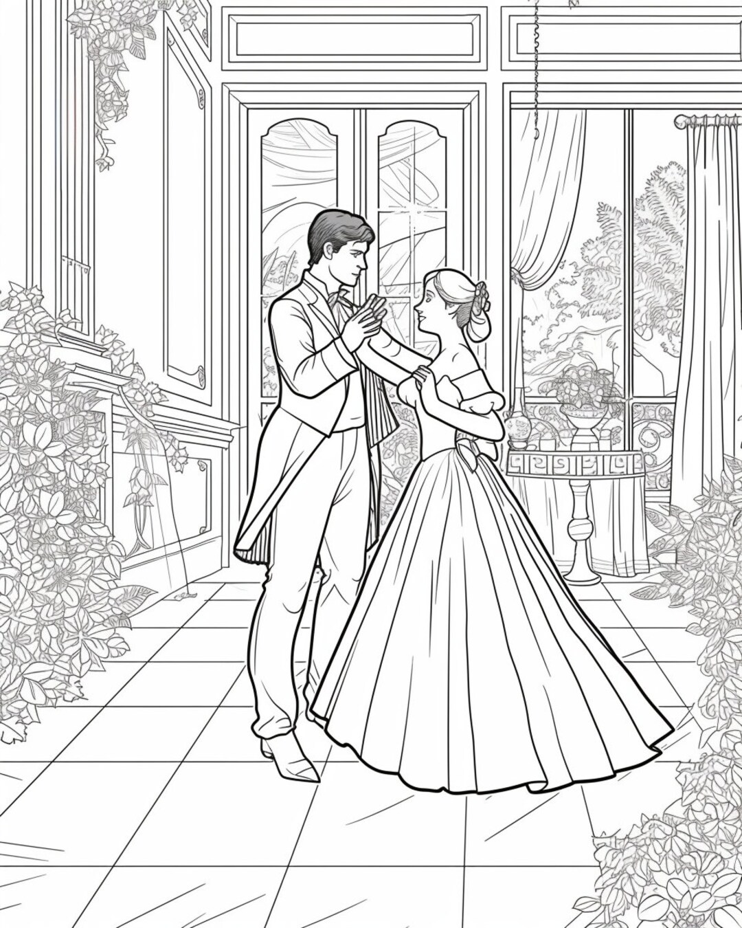 Elegance & Ink: A Jane Austen Coloring Journey - Etsy