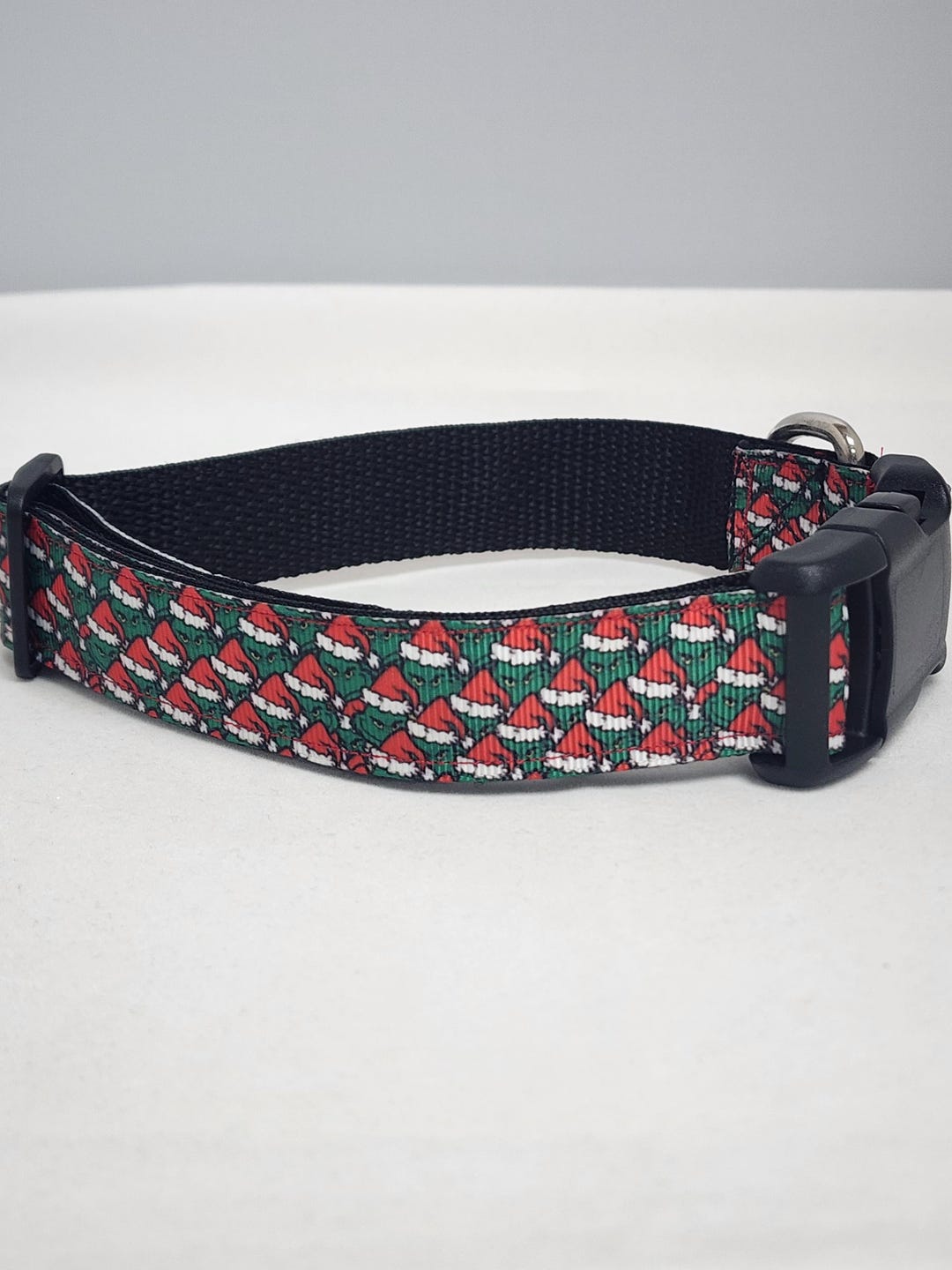 Tiny Grinch With Santa Hat Dog Collar - Etsy