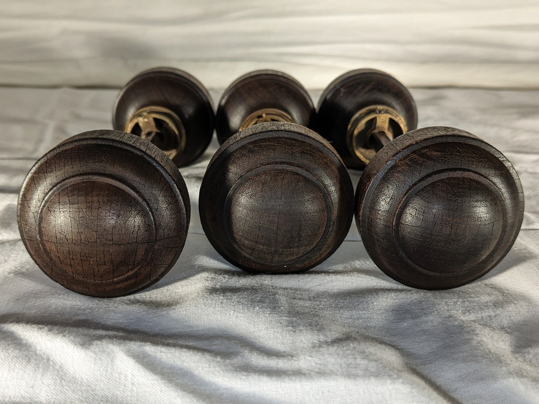 3 Pairs of Edwardian Teak Door Handles Vgc. - Etsy