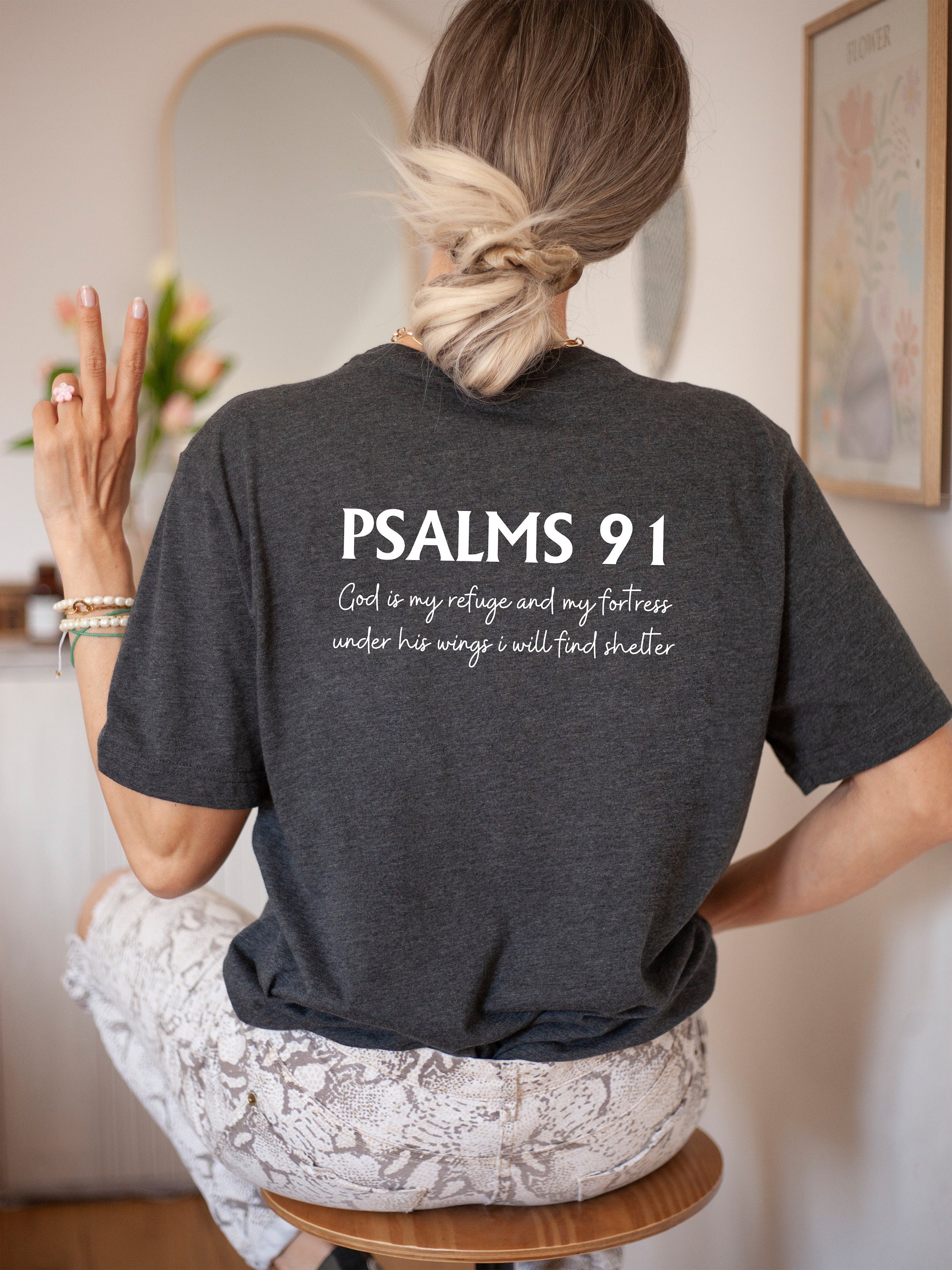 Psalm 91 T-shirt, Bible Verse T Shirt, Religious Shirt, Trendy ...