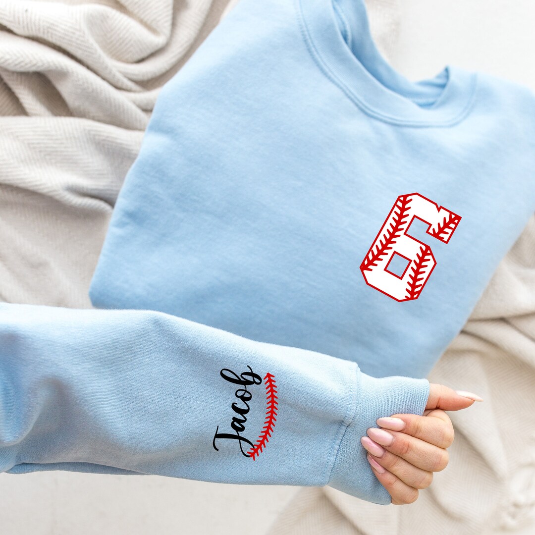 Baseball Stitch Sweatshirt, Custom Baseball Mom Sweatshirt, Baseball ...