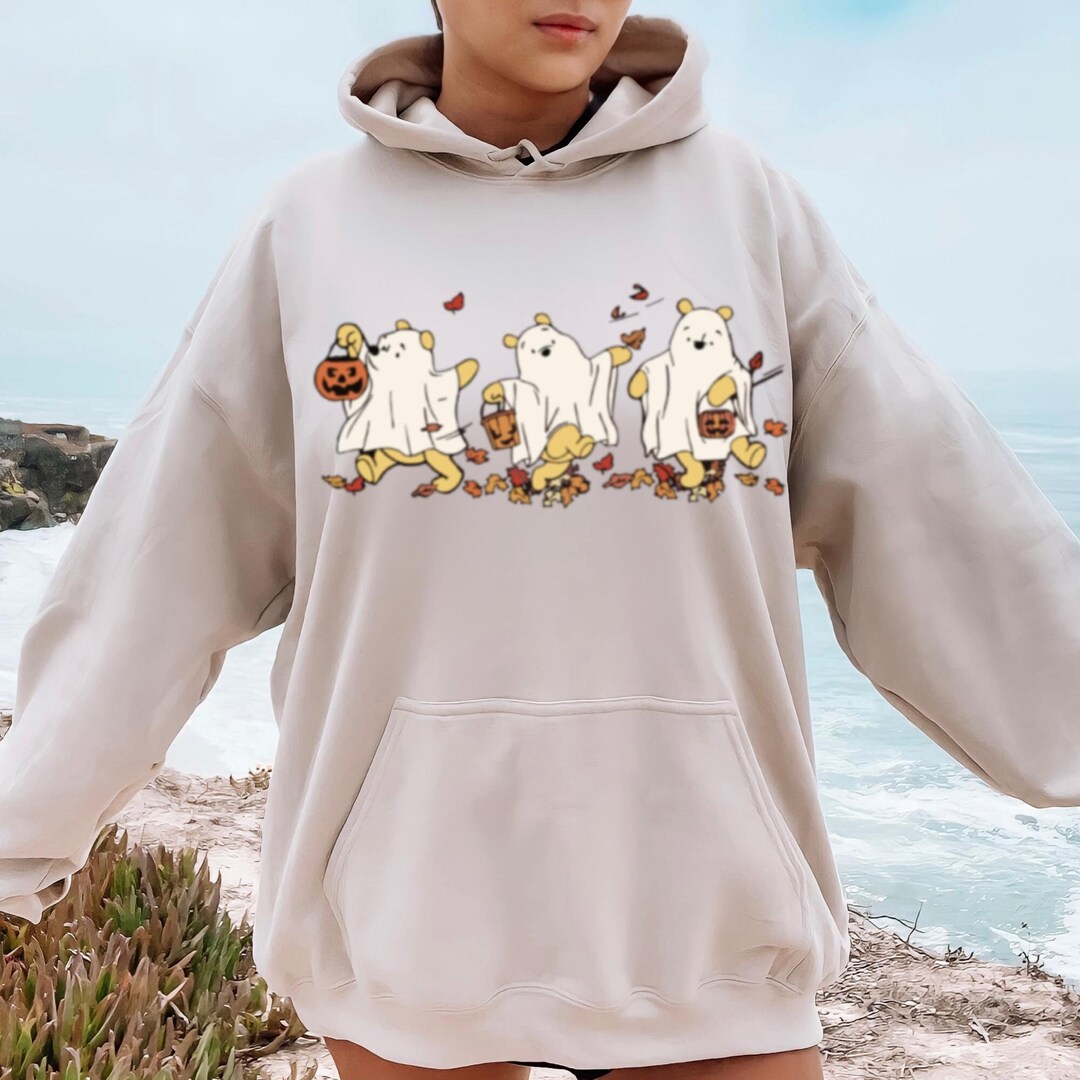 Halloween Retro the Pooh Ghost Hoodie, Spooky Season Hoodie, Halloween ...