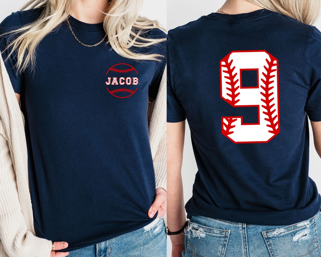 Custom Name Baseball T-shirt, Personalized Baseball Mom T-shirt, Baseball Name Shirt, Baseball ...
