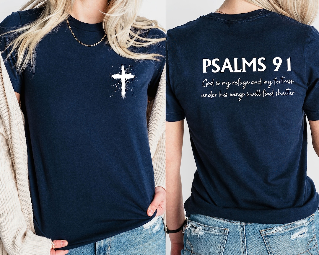 Psalm 91 T-shirt, Bible Verse T Shirt, Religious Shirt, Trendy ...