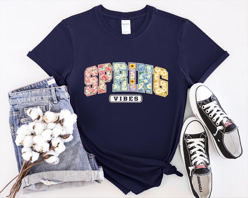 Spring Vibes Floral Shirt for Women Aesthetic Spring Flower Apparel for ...