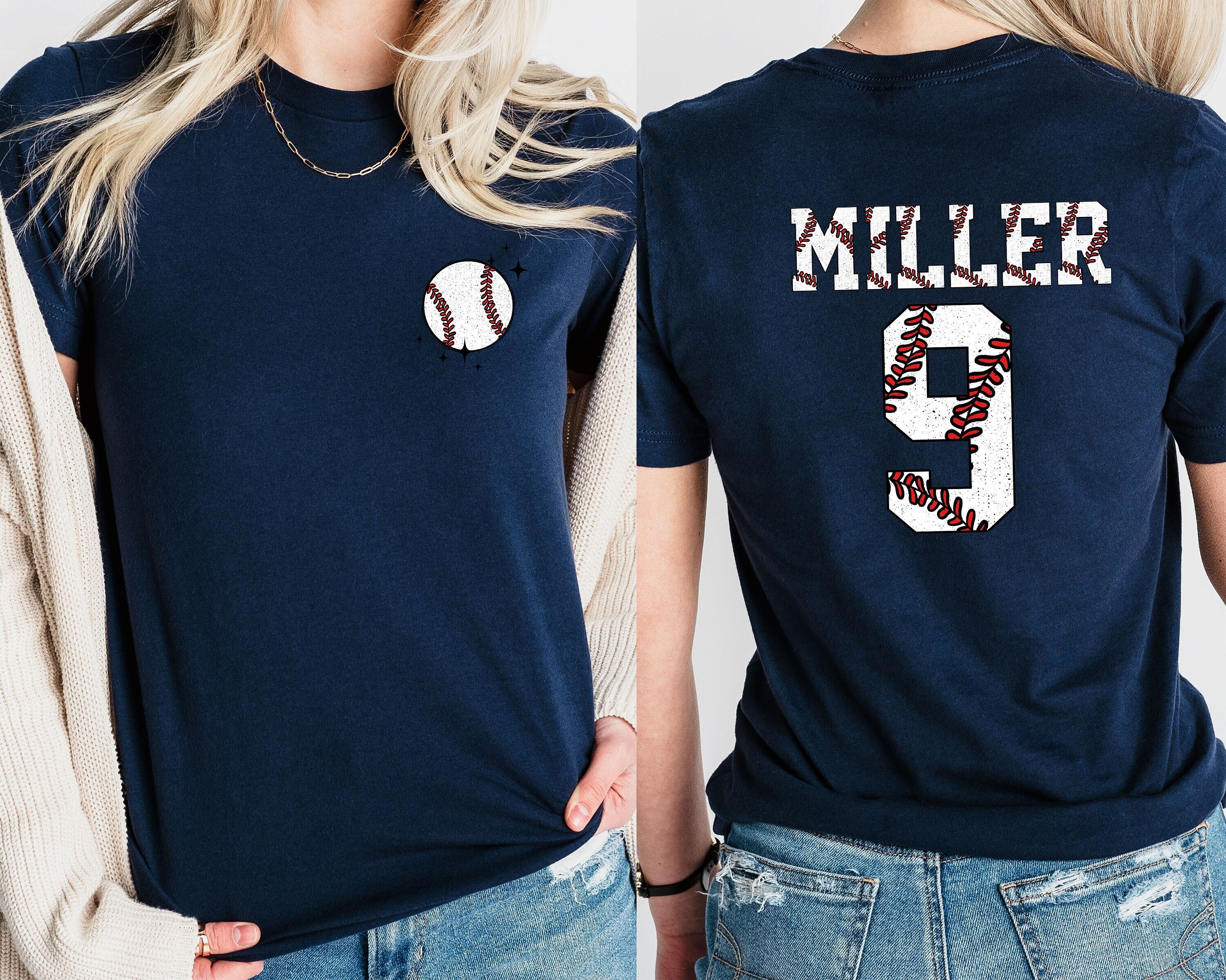 Personalized Baseball Stitch T-shirt, Custom Baseball Mom T Shirt, Your ...