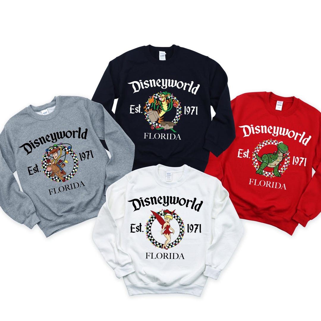 Vintage Theme Park Crewneck Sweatshirt for Kids, Cute Cartoon Style ...