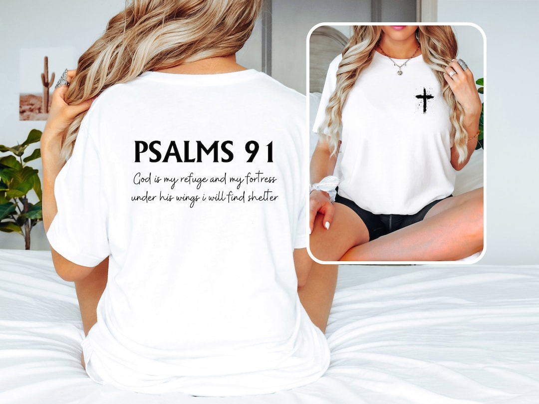 Psalm 91 T-shirt, Bible Verse T Shirt, Religious Shirt, Trendy ...