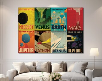 NASA Apollo 11 Boot Print Posters Space Travel Style Retro Vintage ...
