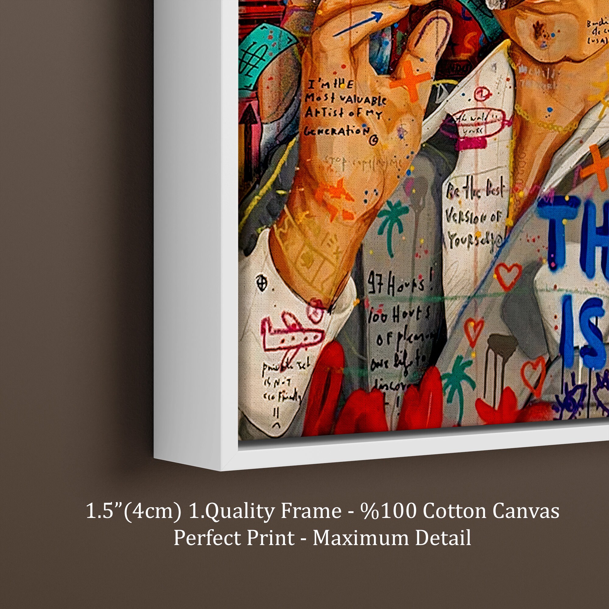 Tony Montana Pop Art Graffiti Canvas Wall Art, Al Pacino Abstract ...